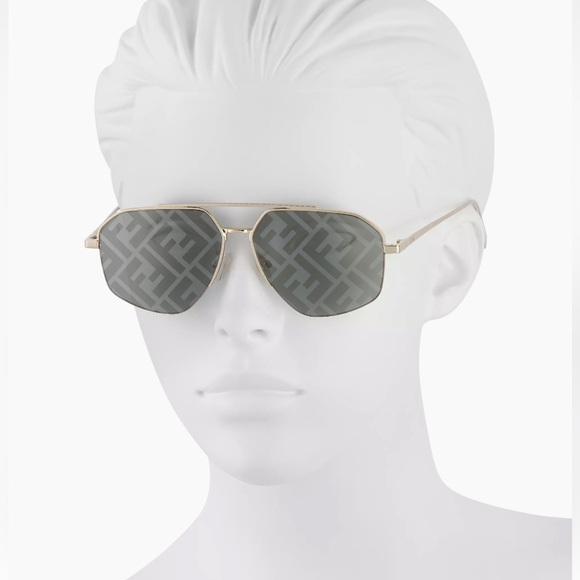 Fendi | Accessories | Fendi Geometric Ff Logo Sunglasses | Poshmark